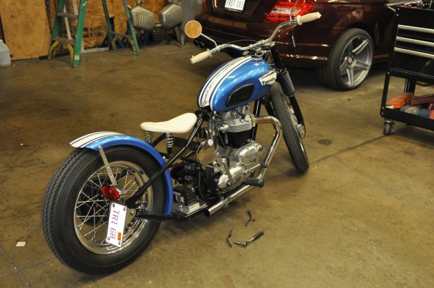 1968 Triumph Bonneville Motorcycle Custom Bobber Fabrication
